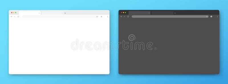 Browser Windows. a Set of Realistic Empty Browser Windows in White and ...