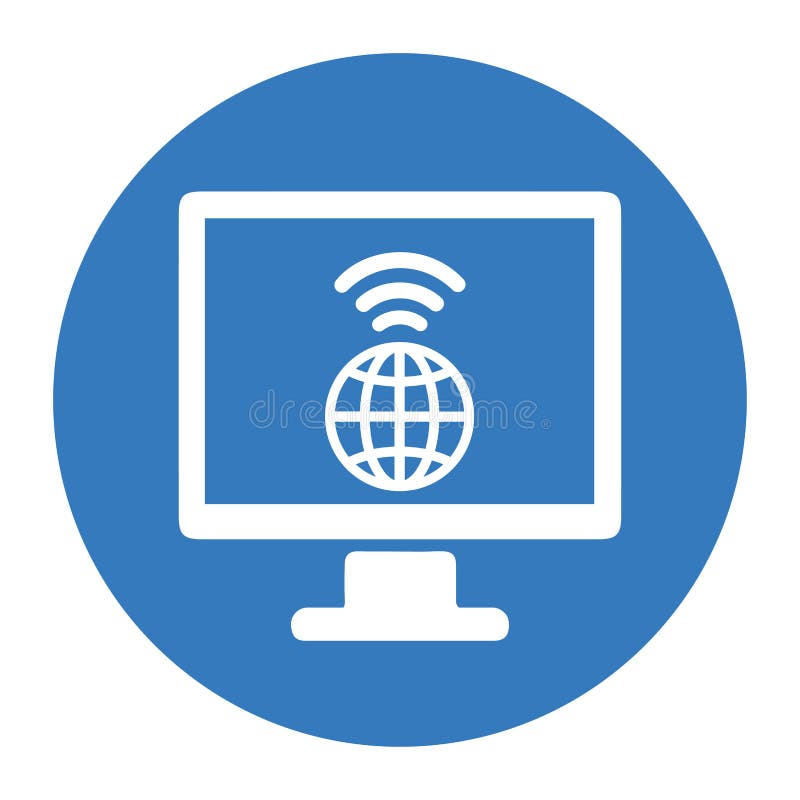 Browsing, Blue Color Internet Icon Stock Vector - Illustration of ...