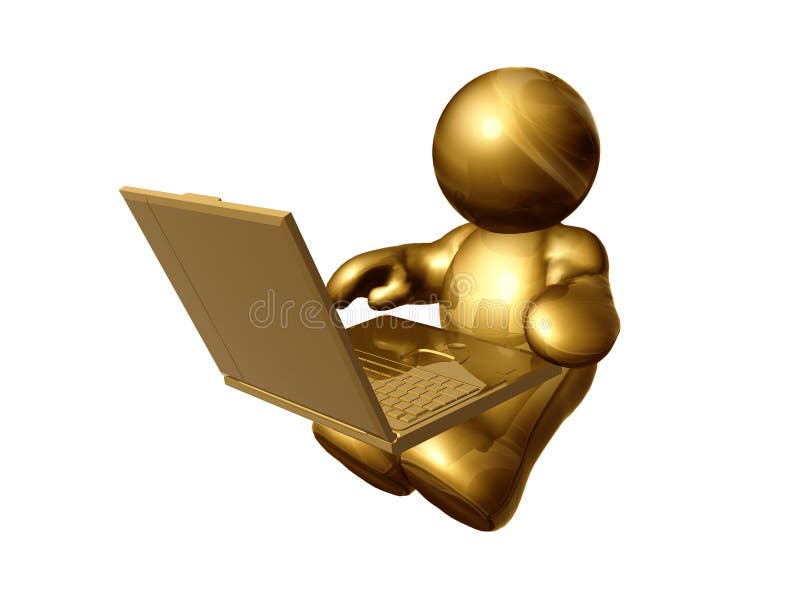 Browsing Internet with Security and Comfort Stock Illustration ...