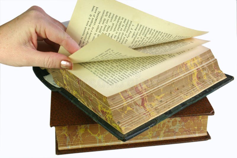 Browsing the pages stock image. Image of hard, bindings - 188789
