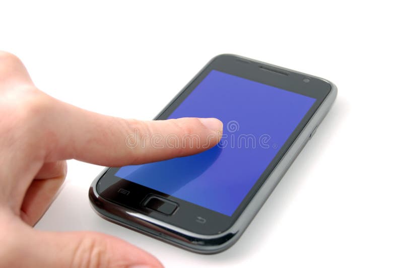 Browsing with smartphone stock image. Image of touchscreen - 23405951