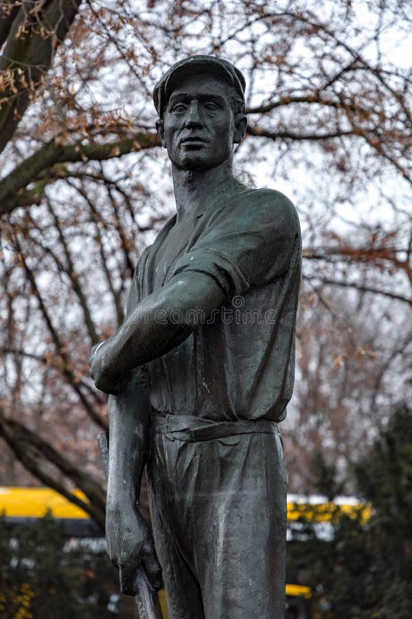 Broze Statue of the Proletarian Hero on Alexanderplatz, Berlin, Germany ...