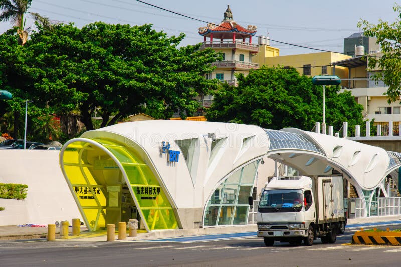 BRT Station in Taichung, Taiwan Editorial Image - Image of mass ...