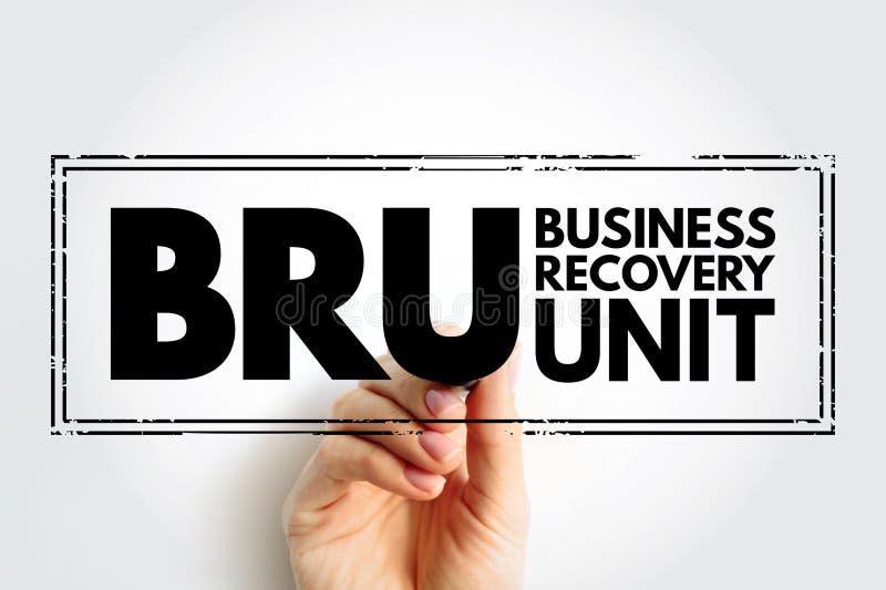 BRU - Business Recovery Unit Acronym, Business Concept Stamp Stock ...