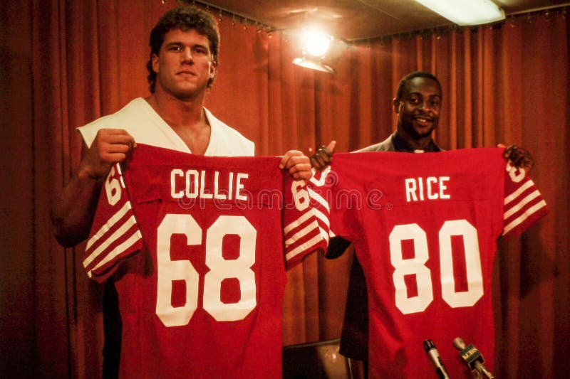 Bruce Collie E Jerry Rice 1985 Drafts Pick 49ers. Foto Editorial ...
