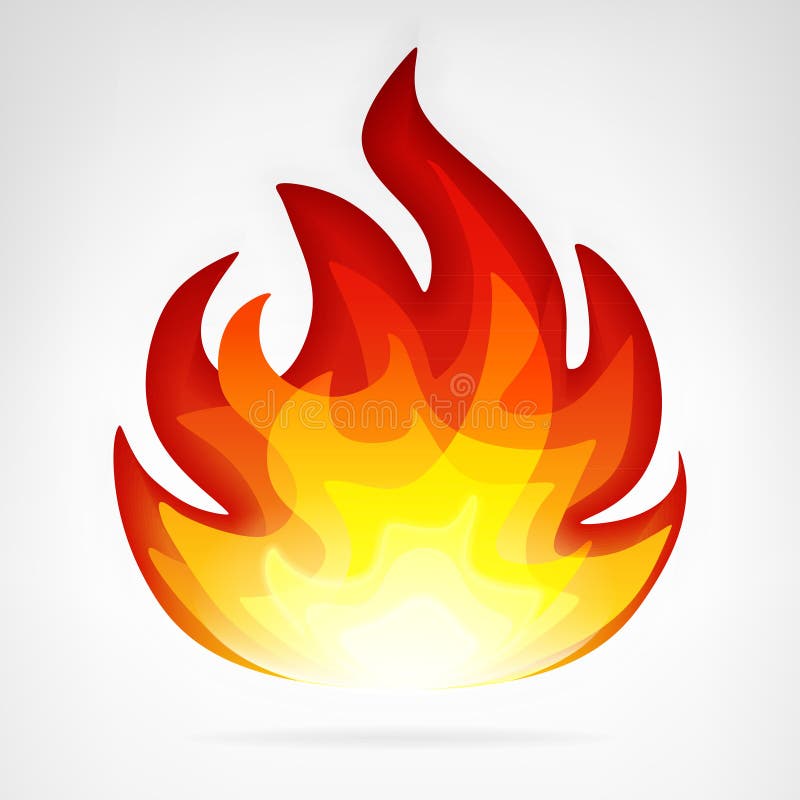 Il Logo Di Vettore Della Fiamma Del Fuoco Che Arde Con Una Pendenza Di ...