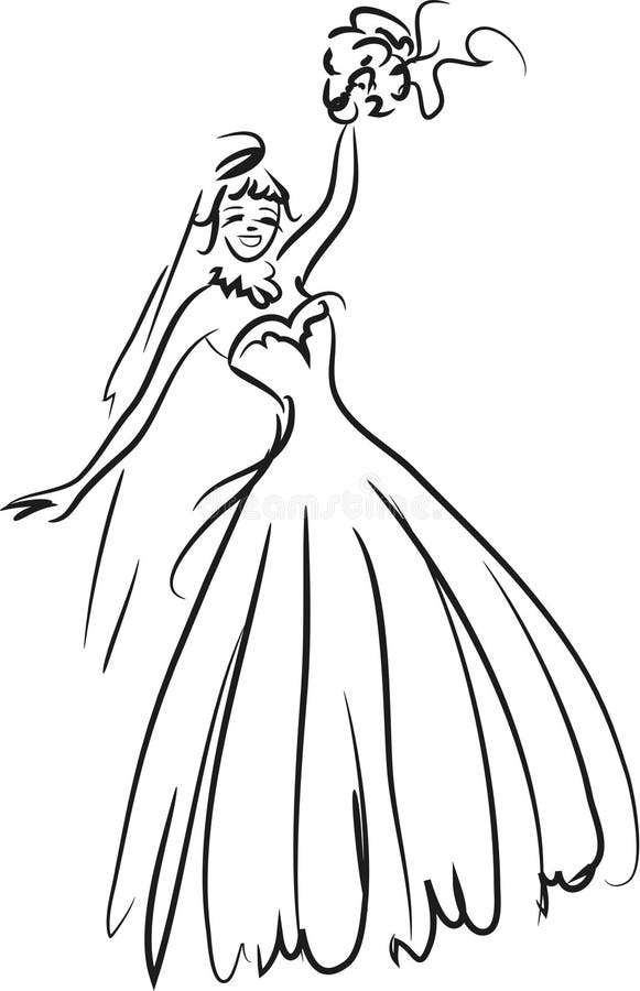 Brud vektor illustrationer. Illustration av mode, färgpulver - 34294837