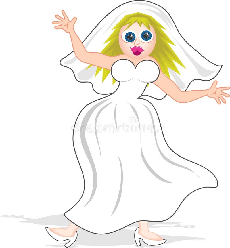 Brud vektor illustrationer. Illustration av upphetsade, elegans - 43032