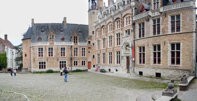 Large Panoramic View of Gruuthusemuseum Gruuthuse Museum. is a Editorial Stock Photo - Image of ...