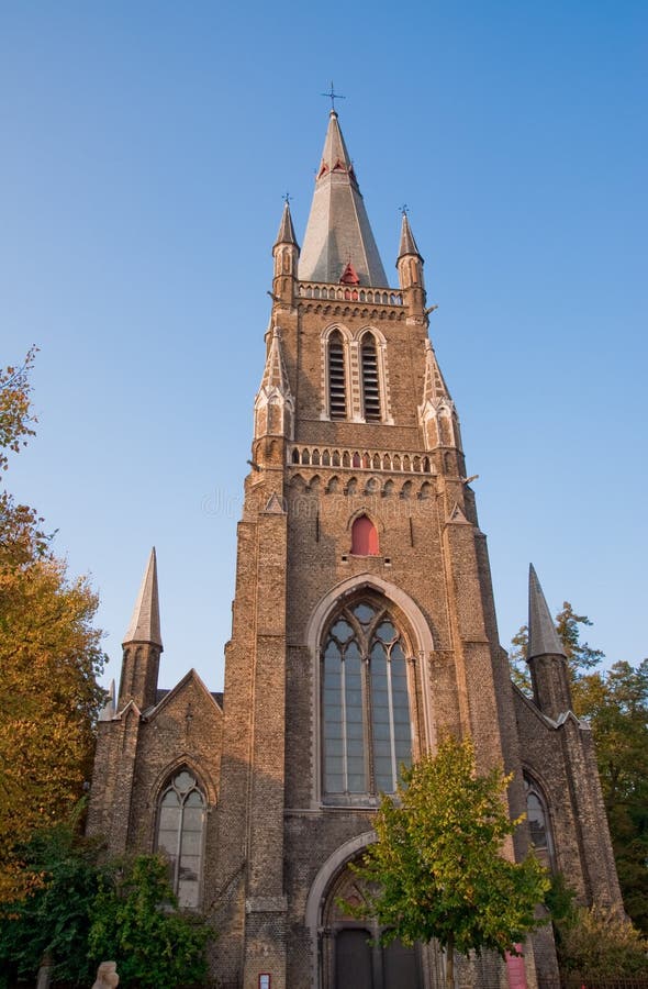 Bruges church stock image. Image of belgium, edifice - 12761881