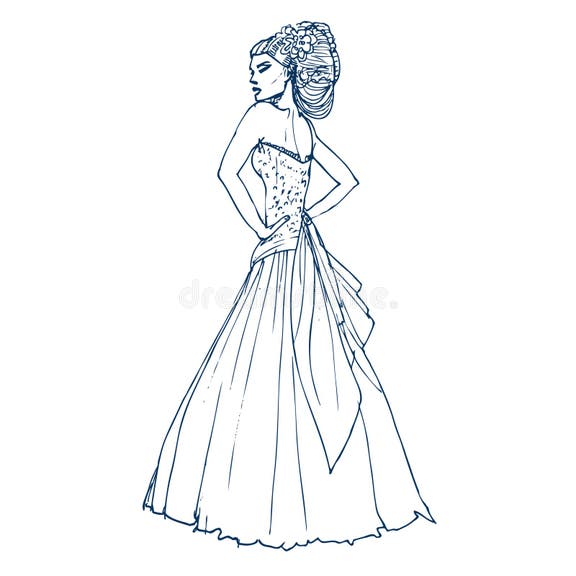 Bruid vector illustratie. Illustration of elegant, rust - 25199825