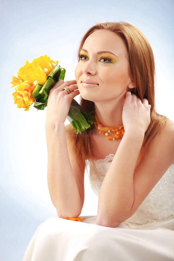 Bruids make-up stock foto. Image of kleding, bruid, portret - 8559348