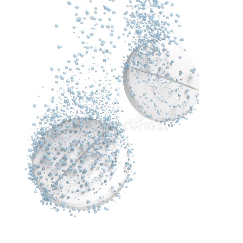 Bruisende Tabletten stock illustratie. Illustration of macro - 23693189