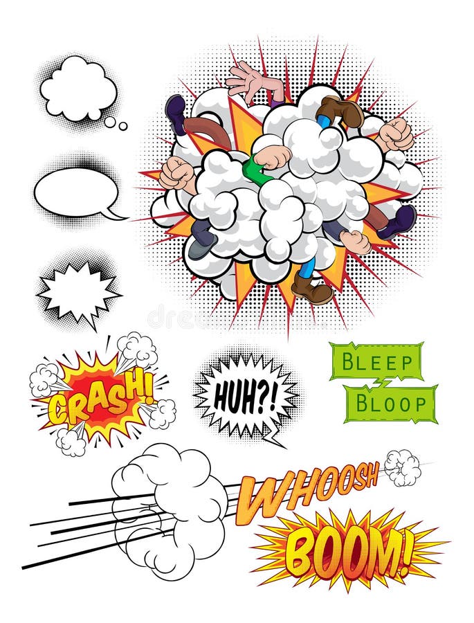 Bruit Art Comic Sound Effects Bubbles Illustration de Vecteur ...
