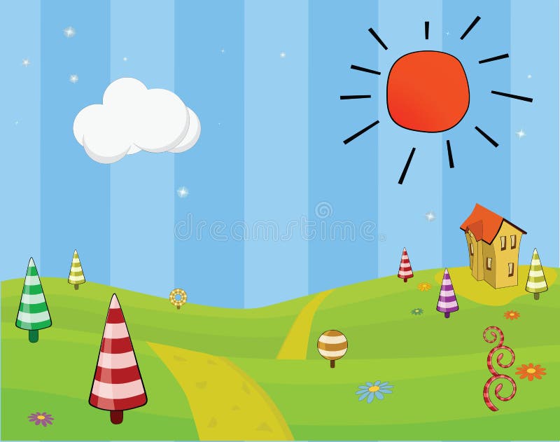 Bruit Art. Landscape.Cartoon Illustration de Vecteur - Illustration du ...