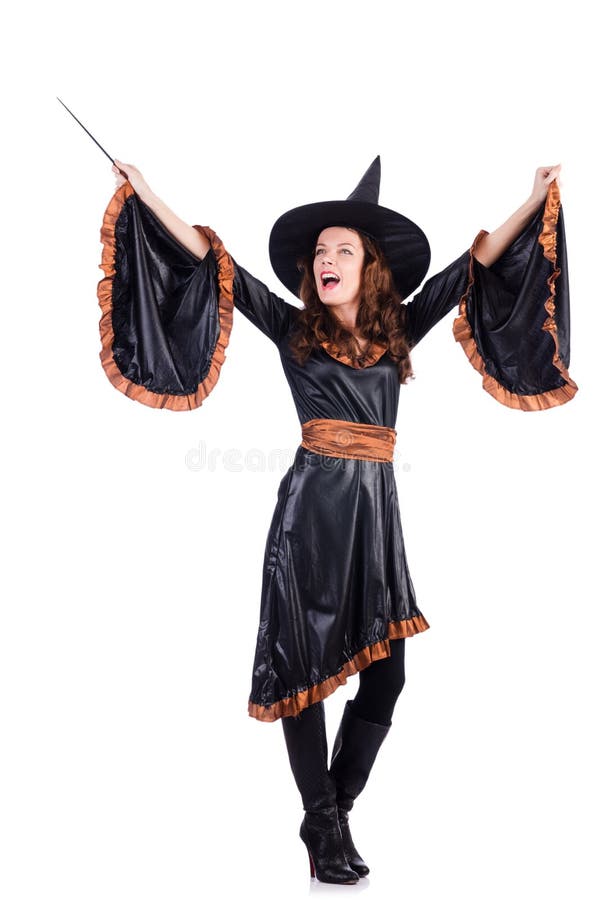 Bruja foto de archivo. Imagen de varita, hada, sombrero - 30095280