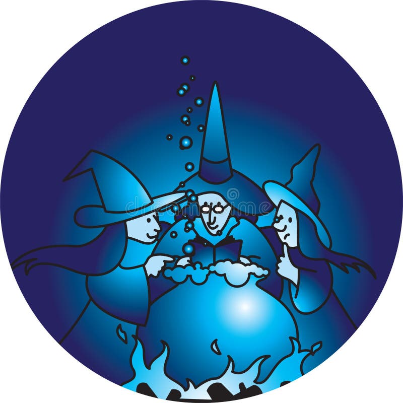 Tres brujas ilustración del vector. Ilustración de tres - 22896908