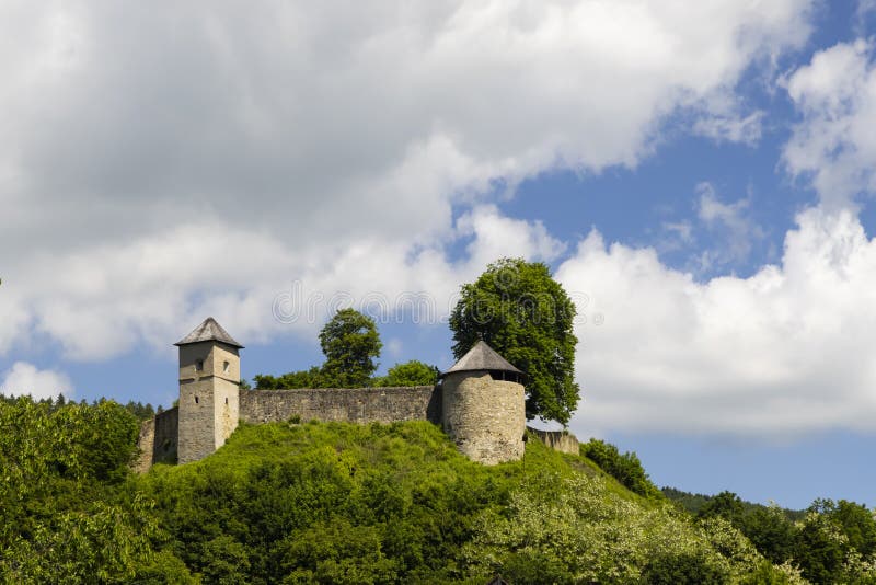 Brumov Castle in Brumov Bylnice, Moravia, Czech Republic Stock Image ...