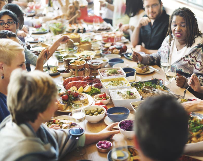 Brunch Choice Crowd Dining Food Options Eating Concept Stock Photo ...