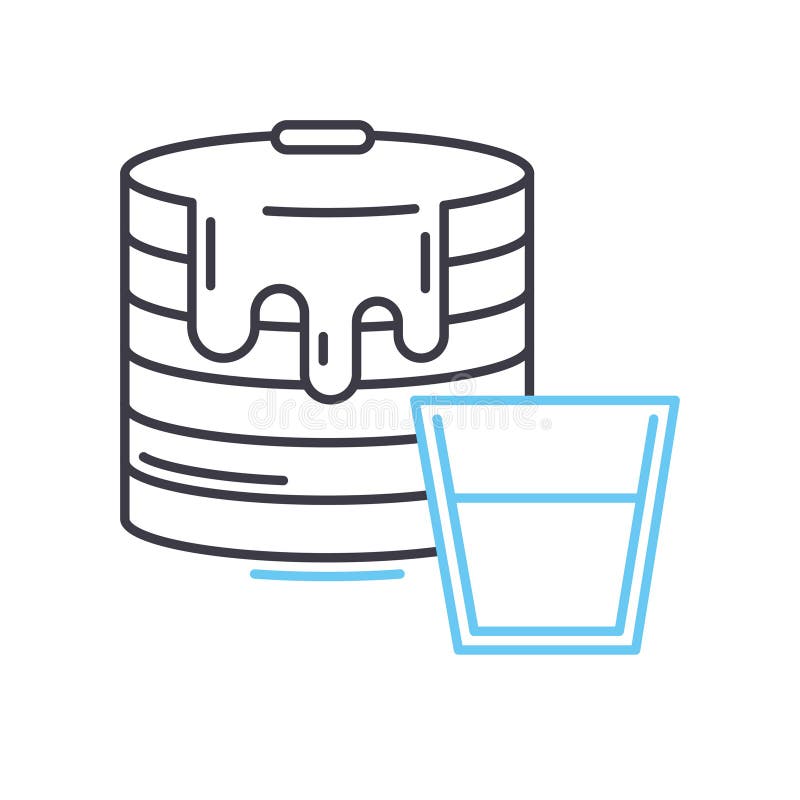 Brunch Line Icon, Outline Symbol, Vector Illustration, Concept Sign ...