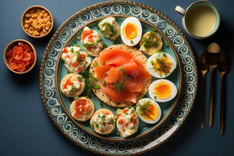Brunch Variety: Plate Featuring an Array of Small Sandwiches and Tiny ...