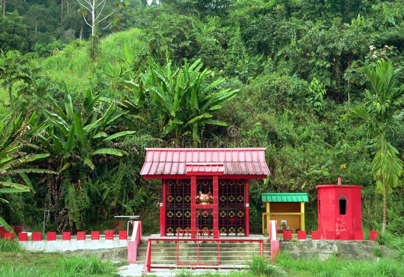 Brunei. Chinese Temple / Shrine (rural) 2of3 Stock Image - Image of ...