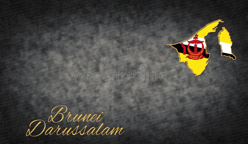 Brunei Darussalam Symbols, Map of Brunei Darussalam Stock Photo - Image ...