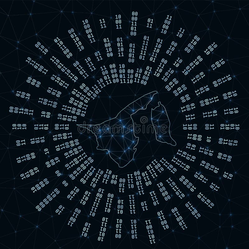 Brunei Map on Digital Background Stock Illustration - Illustration of ...