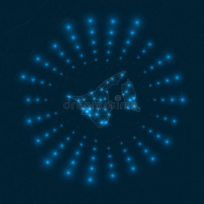 Brunei Map on Digital Background Stock Illustration - Illustration of ...