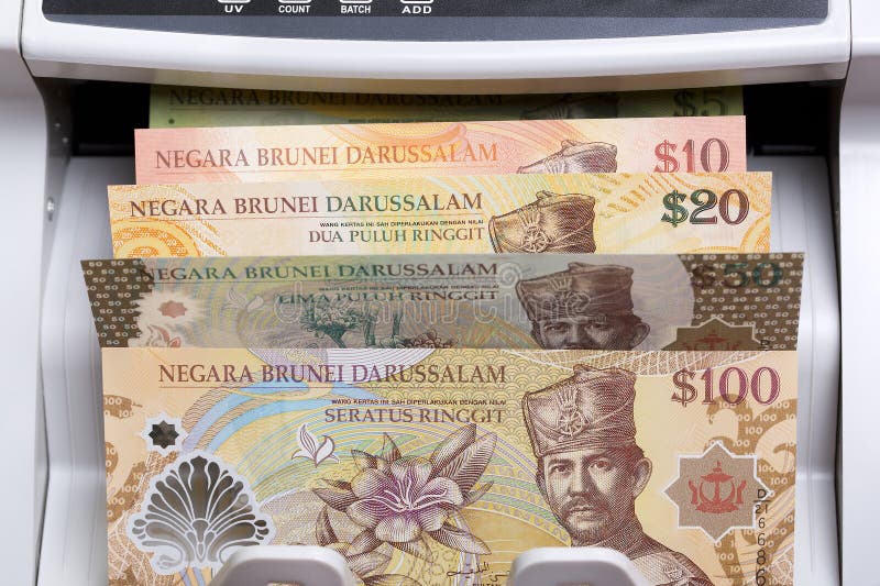 Brunei Dollar in a Counting Machine Stock Photo - Image of cash ...