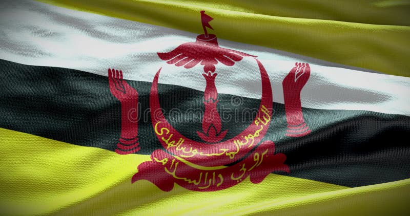 Brunei Flag Background. National Flag of Country Waving Stock Video ...