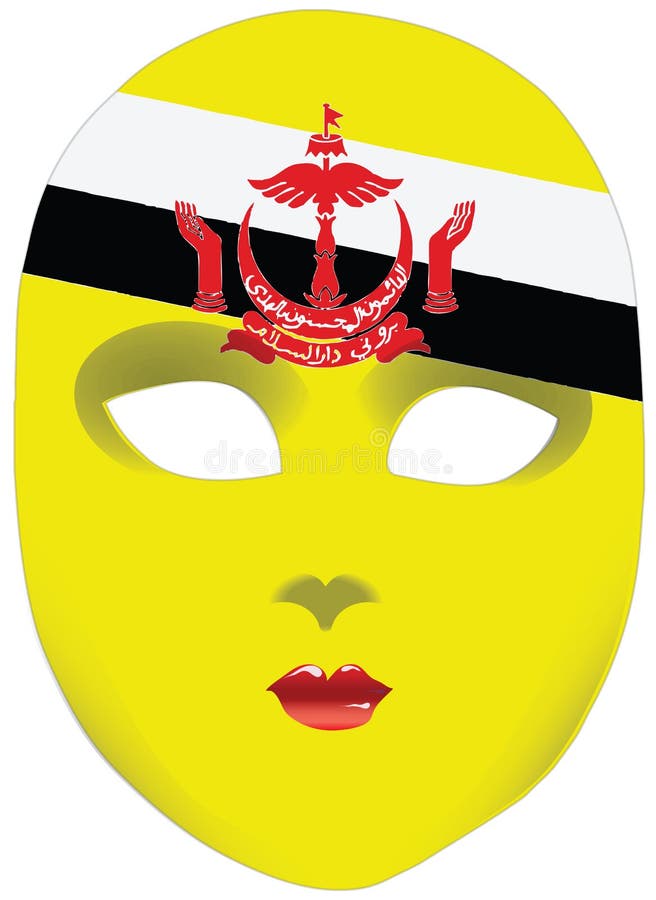 Brunei mask stock vector. Illustration of yellow, disguise - 33105634