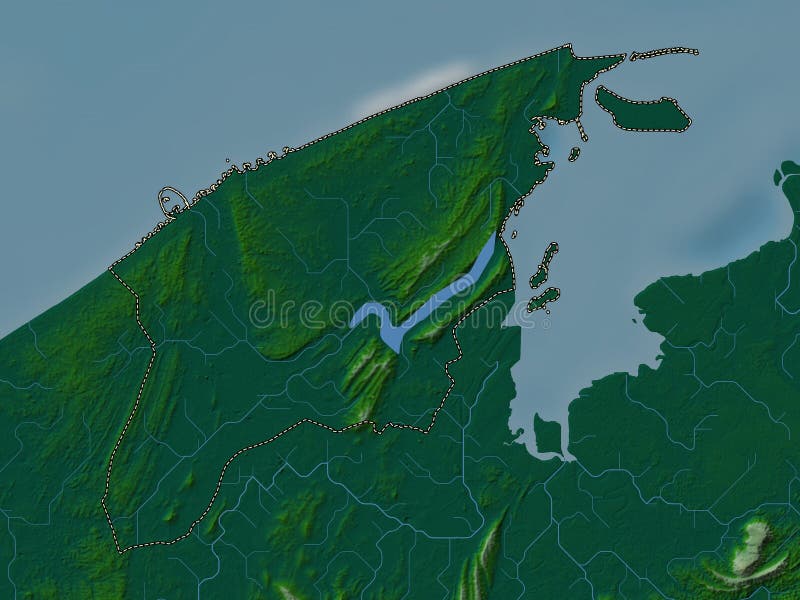 Brunei and Muara, Brunei. Physical. No Legend Stock Illustration ...