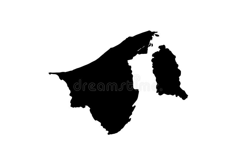 Brunei silhouette stock vector. Illustration of boundary - 382114226