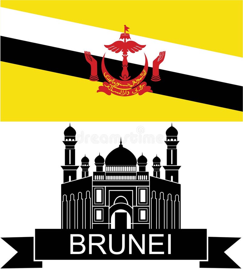 Brunei stock vector. Illustration of element, abstract - 49338835