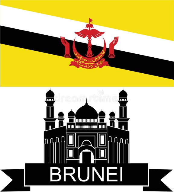 Brunei stock vector. Illustration of element, abstract - 49338835