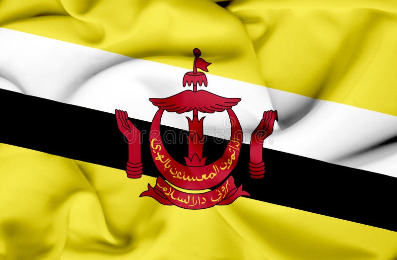 Brunei waving flag stock illustration. Illustration of paper - 149778224