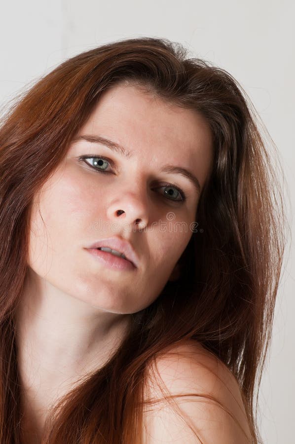 Brunette stock image. Image of young, head, face, brunette - 19921929