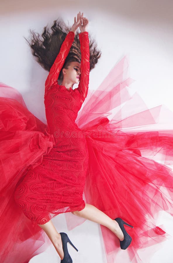 Levitating woman stock photo. Image of golden, clothing - 19459040