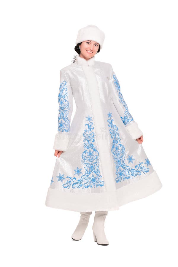 Brunette in winter costume stock image. Image of masquerade - 128263985