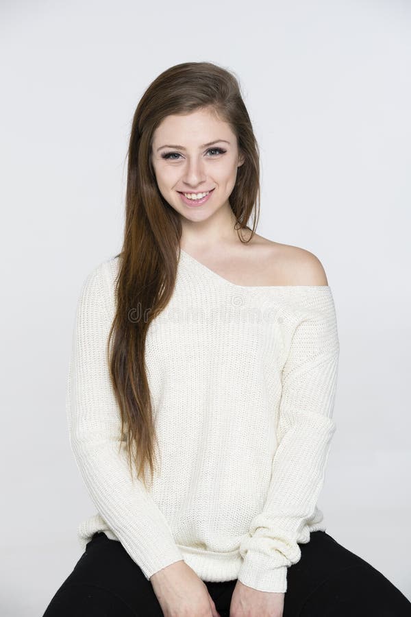 Brunette Studio Model stock image. Image of female, girl - 82801941