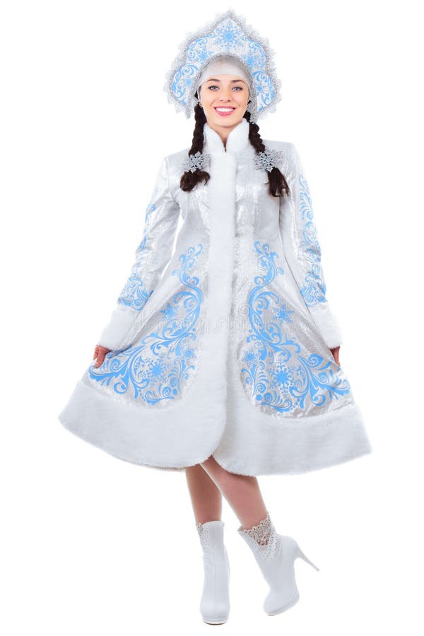 Brunette in winter costume stock photo. Image of carnival - 78341934