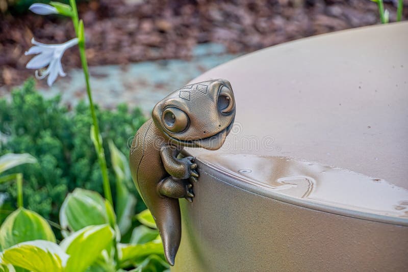 Bruni Fire Spirit Gold Statue 50th Anniversary Disney Editorial Stock ...