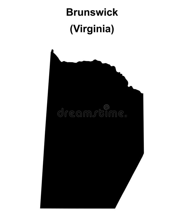 Brunswick outline map stock vector. Illustration of county - 361870757