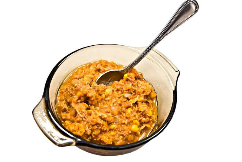 Brunswick Stew in Glass Bowl Stock Photo - Image of garden, isolated ...