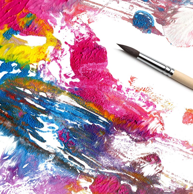 Brush and abstract paint stock illustration. Illustration of create ...
