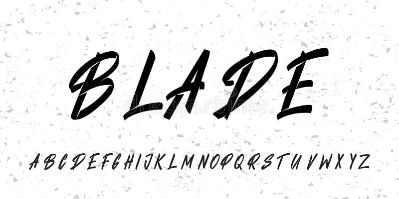 Brush Alphabet Font. Vector Lettering Typeface Set Stock Vector ...