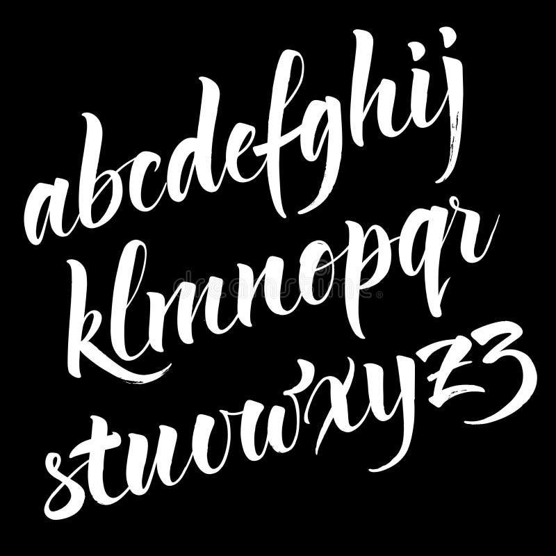 Brush Alphabet. Vector Illustration Stock Vector - Illustration of ...