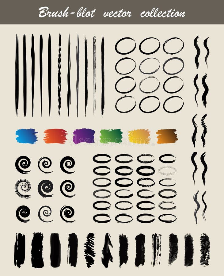 Brush blot stock illustration. Illustration of design - 259935366
