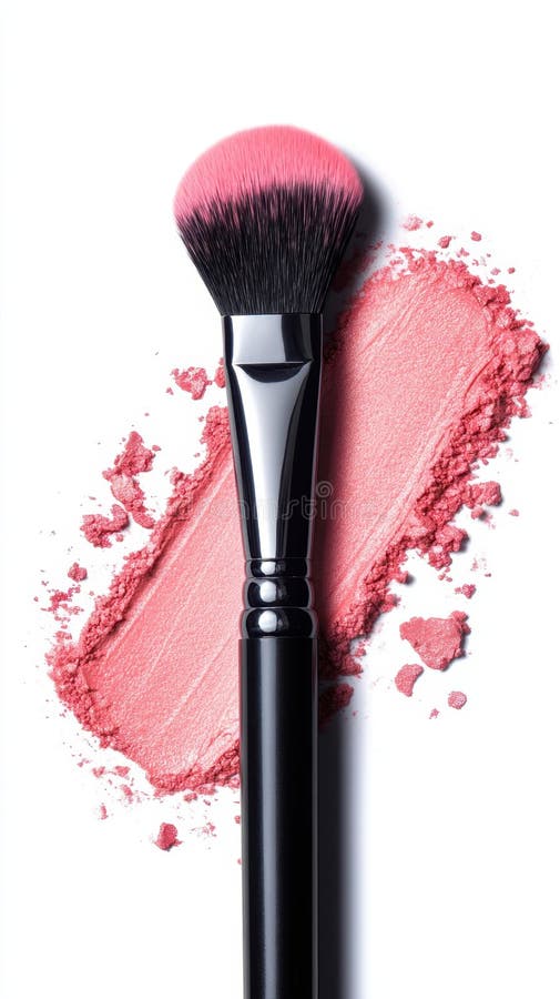 Brush and Blush for Perfect Makeup Stock Image - Image of brush, makeup ...